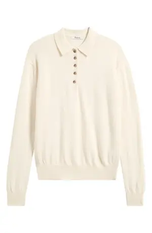 Madewell Soft Wool Polo Sweater - Ivory