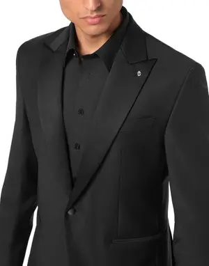 BILLIONAIRE Wool Blazer With Satin Revers