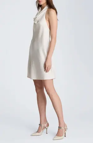 KENNETH COLE COLLECTION Halter Minidress - Oyster