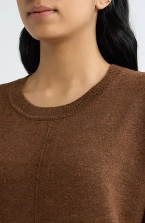 CITY BLUES Crewneck Sweater Dress - Brown