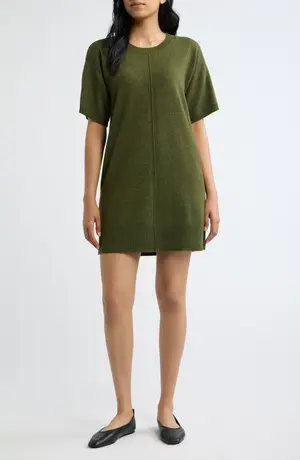 CITY BLUES Crewneck Sweater Dress - Moss
