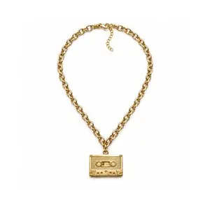ADIBA Replay Cassette Necklace - Gold