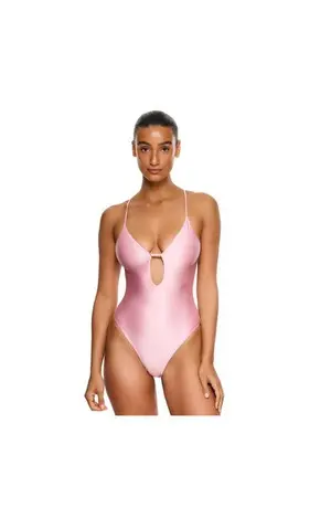 GOTTEX Satin Royale Front Cut Out One Piece Swimsuit