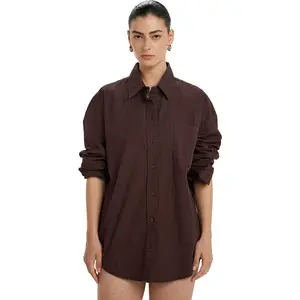 BEACH LIFE BY GOTTEX Resort Frank Button Down Shirt Cover-up - Brown