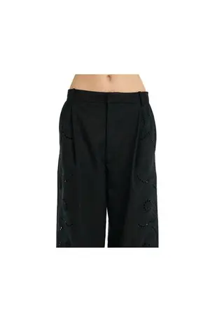 BEACH LIFE BY GOTTEX Resort Embroidered Pants Cover-up - Black