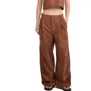 BEACH LIFE BY GOTTEX Resort Embroidered Pants Cover-up - Brown