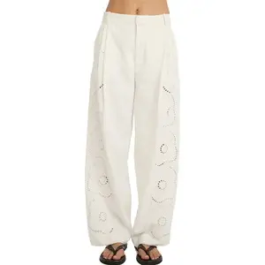 BEACH LIFE BY GOTTEX Resort Embroidered Pants Cover-up - Cream