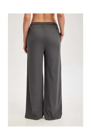 BEACH LIFE BY GOTTEX Summer Lounge Waffle Wide Leg Pant - Dark-grey