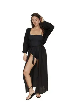 BEACH LIFE BY GOTTEX Dreamer Robe Cover-up - Black