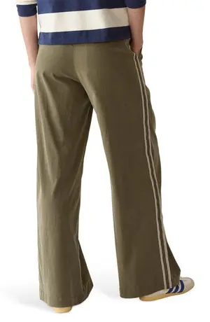 Marine Layer Allison Pull-on Wide Leg Side Stripe Pants