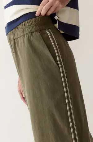Marine Layer Allison Pull-on Wide Leg Side Stripe Pants