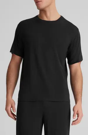 Tommy John Luxe Rib Pajama T-shirt Black