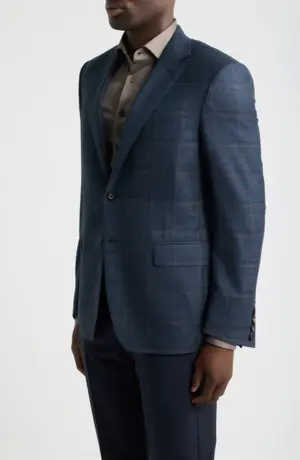 Canali Siena Windowpane Wool Sport Coat