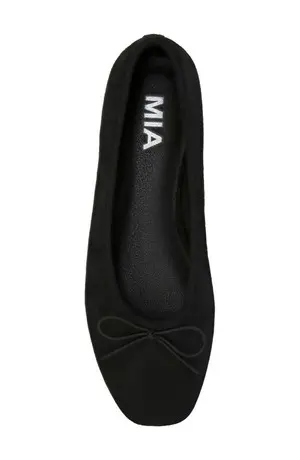 Mia Tinna Faux Leather Ballet Flat - Black