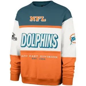 '47 Orange Miami Dolphins Throwback Breeze Maximalist Sweatshirt