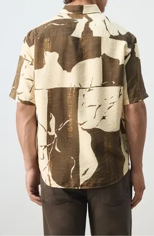 Mango Regular Fit Short Sleeve Button-up Shirt