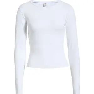 Bp. Smooth Fit Long Sleeve Crewneck T-shirt White