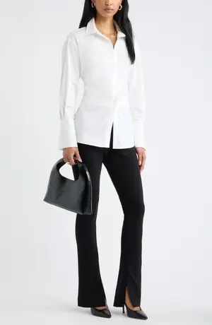 OPEN EDIT Split Hem Knit Pants