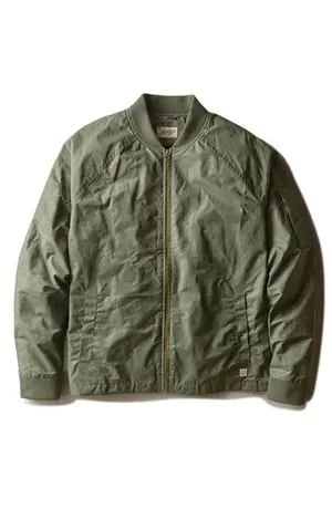 Marine Layer Glenn Waxed Canvas Bomber Jacket