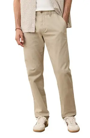 Marine Layer Saturday Slim Straight Leg Twill Chinos - Light Khaki