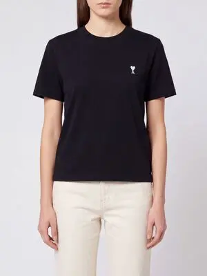 AMI Paris Cotton Logo T-shirt - Black