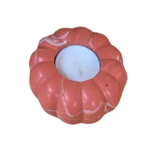 BY SHAX Pumpkin Tealight Holder - Orange