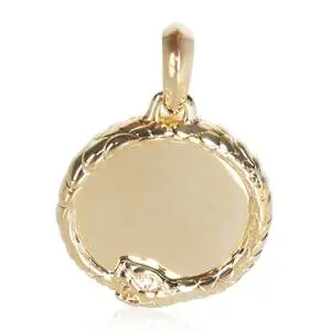 David Yurman Yellow Gold Diamond Oruboros Snake Amulet Pendant