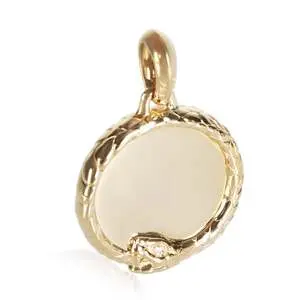 David Yurman Yellow Gold Diamond Oruboros Snake Amulet Pendant