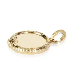 David Yurman Yellow Gold Diamond Oruboros Snake Amulet Pendant