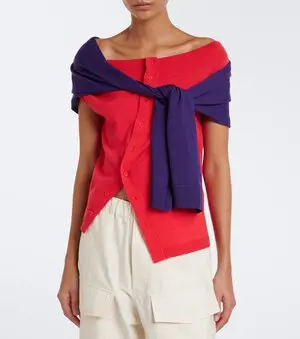 JW Anderson Laye Off-shoulder Wool Top