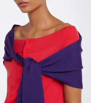 JW Anderson Laye Off-shoulder Wool Top