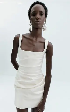 DE LA VALI Vera Corseted Mini Dress - Ivory
