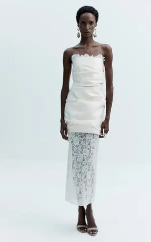DE LA VALI Dolomite Midi Dress - Ivory