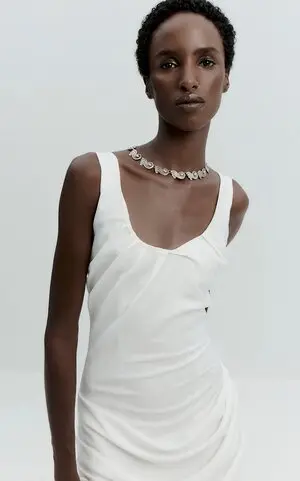 DE LA VALI Rosavelle Scoop-neck Draped Maxi Dress