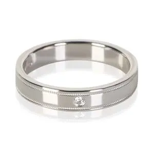 Tiffany & Co. Diamond Double Milgrain Band - Platinum