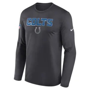Nike Indianapolis Colts Rivalries Collection Sideline Legend Dri-fit Nfl Long-sleeve T-shirt - Grey