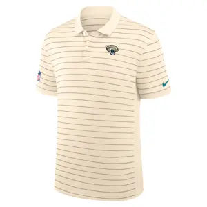 Nike Jacksonville Jaguars Rivalries Collection Sideline Victory Striped Dri-fit Nfl Polo - Brown