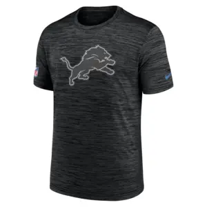 Nike Detroit Lions Rivalries Collection Sideline Velocity Dri-fit Nfl T-shirt - Black