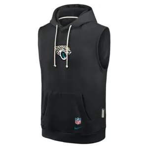 Nike Jacksonville Jaguars Rivalries Collection Sideline Dri-fit Nfl Sleeveless Pullover Hoodie - Black