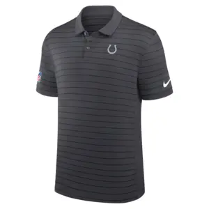 Nike Indianapolis Colts Rivalries Collection Sideline Victory Striped Dri-fit Nfl Polo - Grey