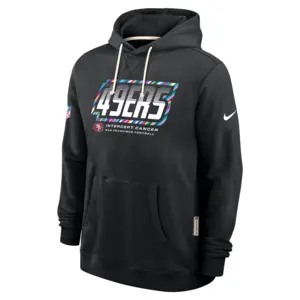 Nike San Francisco 49ers Crucial Catch Sideline Standard Issue Dri-fit Nfl Pullover Hoodie - Black