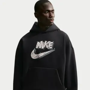 Nike Standard Issue Brushed Pullover Basketball Hoodie - Black