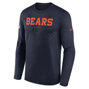 Nike Chicago Bears Rivalries Collection Sideline Legend Dri-fit Nfl Long-sleeve T-shirt - Blue