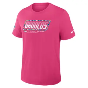 Nike Denver Broncos Crucial Catch Sideline Dri-fit Nfl T-shirt - Pink