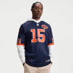 Nike Rome Odunze Chicago Bears Rivalries Collection Nfl Game Jersey - Blue