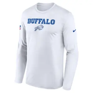 Nike Buffalo Bills Rivalries Collection Sideline Legend Dri-fit Nfl Long-sleeve T-shirt - White