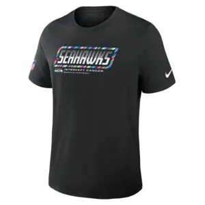 Nike Seattle Seahawks Crucial Catch Sideline Dri-fit Nfl T-shirt - Black