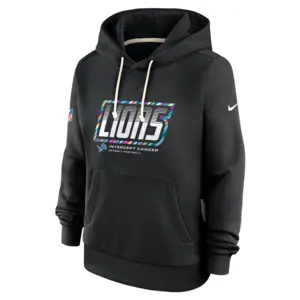 Nike Detroit Lions Crucial Catch Standard Issue Dri-fit Nfl Pullover Hoodie - Black
