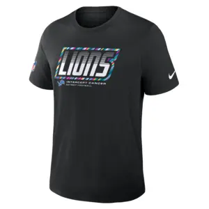Nike Detroit Lions Crucial Catch Sideline Dri-fit Nfl T-shirt - Black
