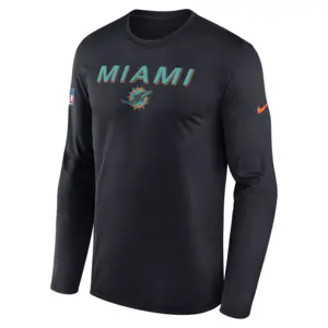 Nike Miami Dolphins Rivalries Collection Sideline Legend Dri-fit Nfl Long-sleeve T-shirt - Blue
